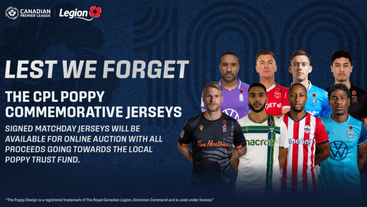 CPL partners with Royal Canadian Legion; clubs to wear poppies on kits ...